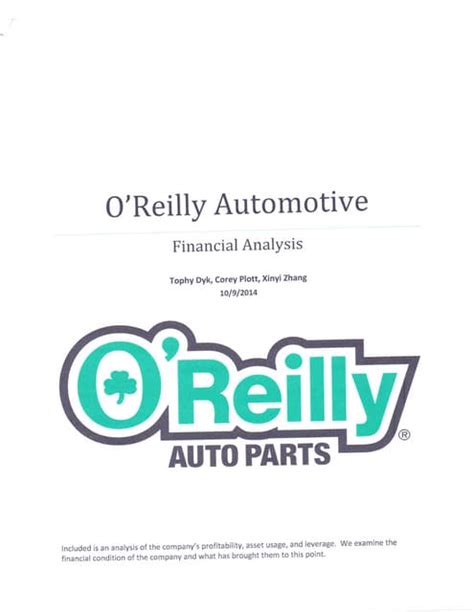 Oreilly Financial Analysis And Valuation Pdf