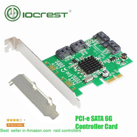 IOCREST PCI E Ports G SATA III Controller Card Marvell SE Non Raid Pcie X