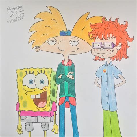 Spongebob Arnold And Chuckie By Cherepenkota On Deviantart