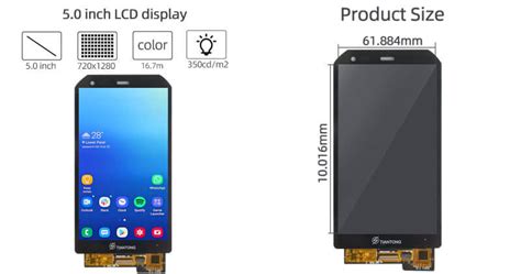 Factory Custom 5 Inch Tft Lcd Display 720×1280 Lcd Panel For Industrial