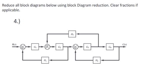 Solved Reduce All Block Diagrams Below Using Block Diagram