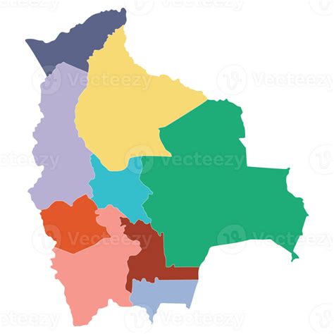 Bolivia Map Map Of Bolivia In Administrative Provinces In Multicolor