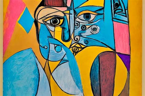 Premium Photo Block Impressionist Of The Picasso Concept Of Arts