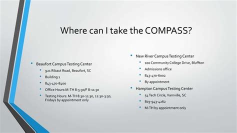 Compass Testing Ppt