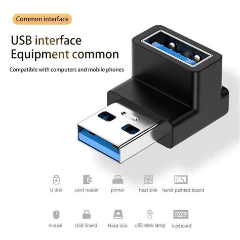 Jual Geta Adaptor Usb 3 2 Type A Male Ke A Female L Shape 10 Gbps G 02 Type Port Carger Untuk