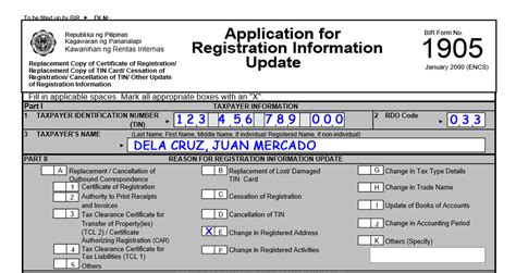 New Bir 1905 Form Download Sapjenational