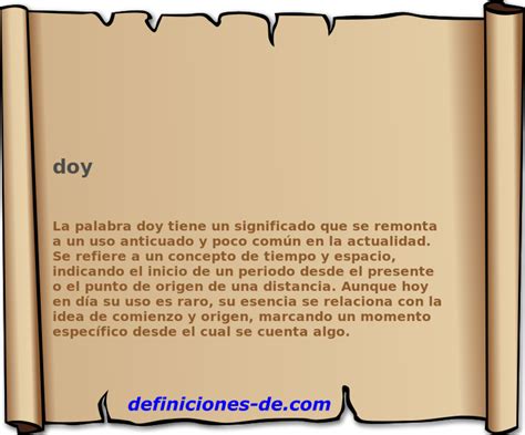 Significado De Doy