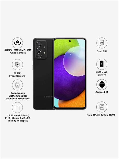 Buy Samsung Galaxy A52 128 Gb Black 6 Gb Ram Dual Sim 4g Online At