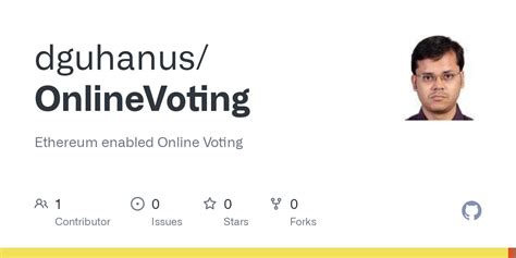 Github Dguhanus Onlinevoting Ethereum Enabled Online Voting