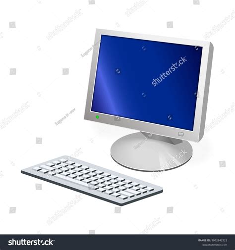 Volumetric Personal Computer System Unit Monitor Stock Vector Royalty Free 2062842521