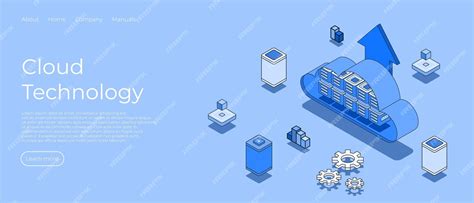 Premium Vector Cloud Computing Service Management Isometric Scene Digital Technology