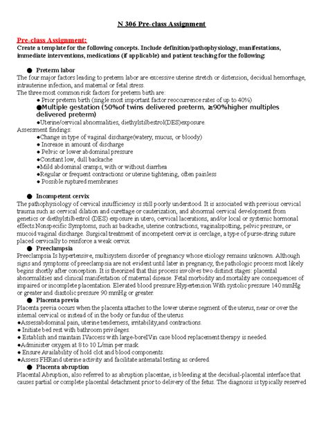 N306 Week 5 PCA Pre Class Assignment For Week 5 N 306 Pre Class Assignment Pre Class Studocu