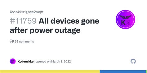 All Devices Gone After Power Outage Issue 11759 Koenkk Zigbee2mqtt