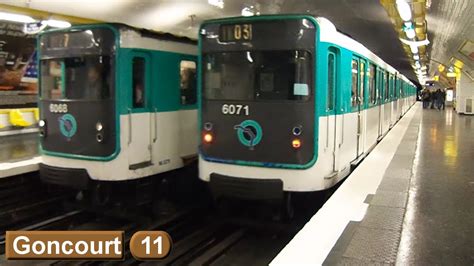 Goncourt Ligne M Tro De Paris Ratp Mp Youtube