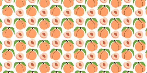 Seamless Pattern Peach Fruit Texture Wallpaper Design Vector Art At Vecteezy