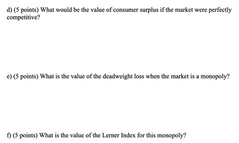 Solved 1 30 Points Suppose A Monopolist Faces The