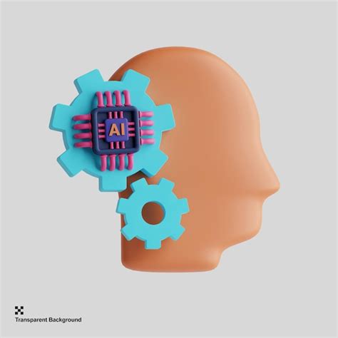 Premium PSD 3d Machine Learning Microchip Icon