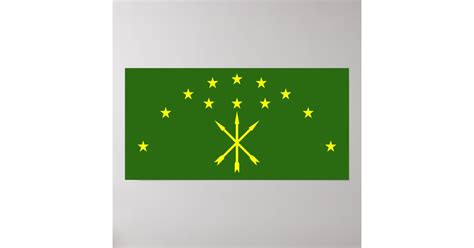 Flag Of Circassia Poster Zazzle