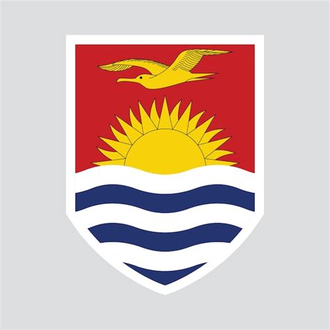 Premium Vector Kiribati Flag In Shield Shape Frame