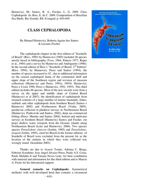 Pdf Class Cephalopoda