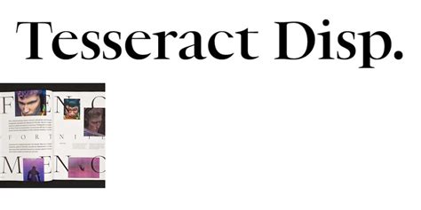 tesseract display in use fonts in use