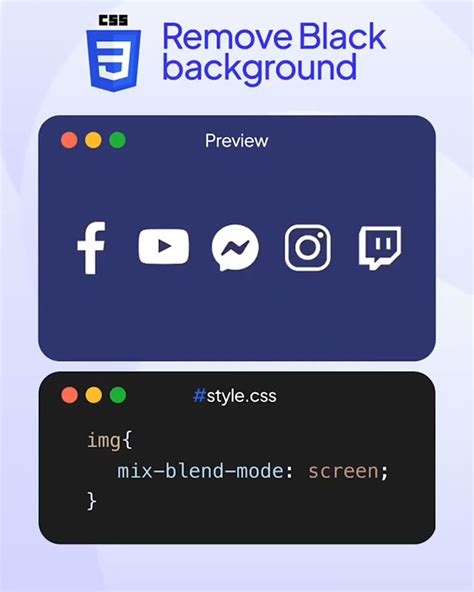 Remove Black Background Using Css 💡css Background Webdesign