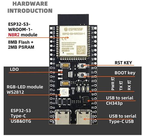 Esp32 S3 Development Board Devkitc 1 8mb Flash 2mb Psram Kaufen