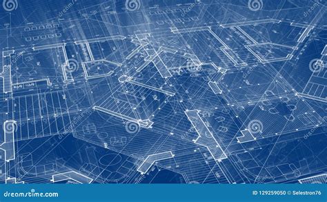 Architecture Design Blueprint Plan Illustration Of A Plan