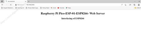 Interfacing Of Esp8266 Wifi Module With Raspberry Pi Pico
