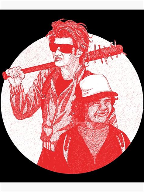 Steve And Dustin Stranger Things Drawing Poster For Sale By