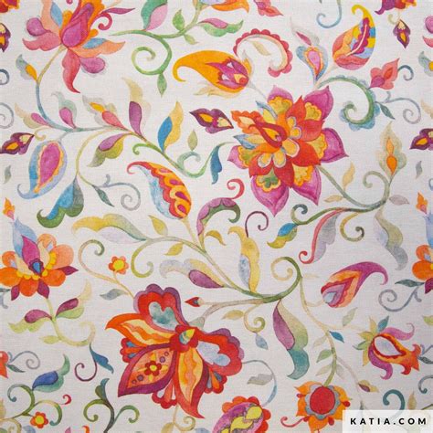 Spring Time Print Recycled Canvas Fabric