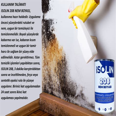 Isolin 208 Nem Küf Kararma Oluşumunu Engelleyen Boya 1 Kg Beyazfırça