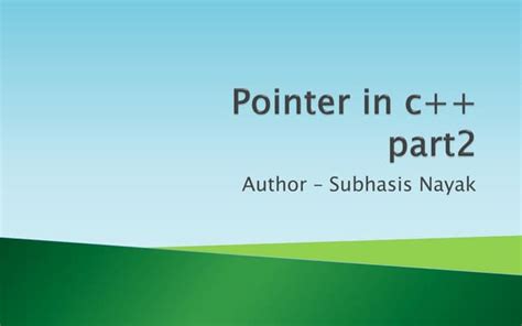 Pointer In C Part2 Ppt