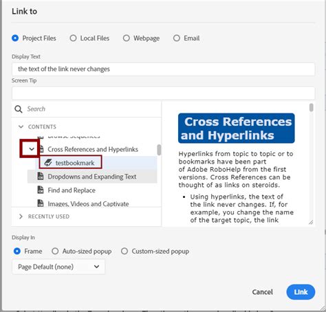 how do i create a cross reference link in rh 2020 adobe community