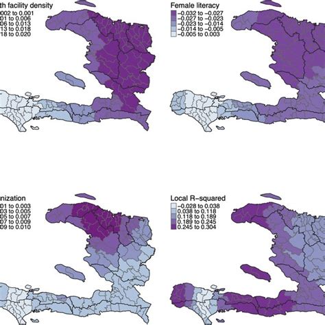 Local Regression Coefficients And R 2 Values Download Scientific