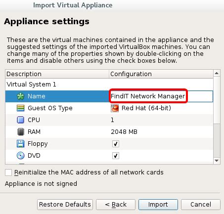 Install And Configure FindIT Network Manager And FindIT Network Probe On Oracle VM VirtualBox