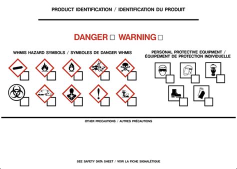 Product Identifier Label Signal Words Bilingual Western Safety Sign