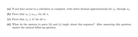 solved let {a1 a2 a3 } be the sequence defined by a1