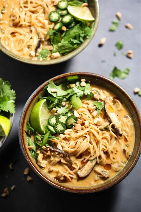 Thai Peanut Noodle Soup Recipe Soup Recipes Cooking Peanut Soup