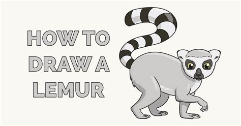 Easy How To Draw A Lemur Tutorial And Lemur Coloring Page Lemur Art