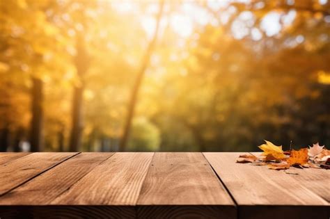 Premium Ai Image Wooden Table For Product Presentation