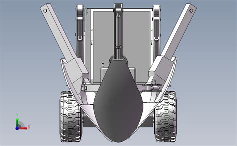 园林白蜡树木移植带土球挖树机挖机滑移机带起树机 SOLIDWORKS 2016 模型图纸下载 懒石网