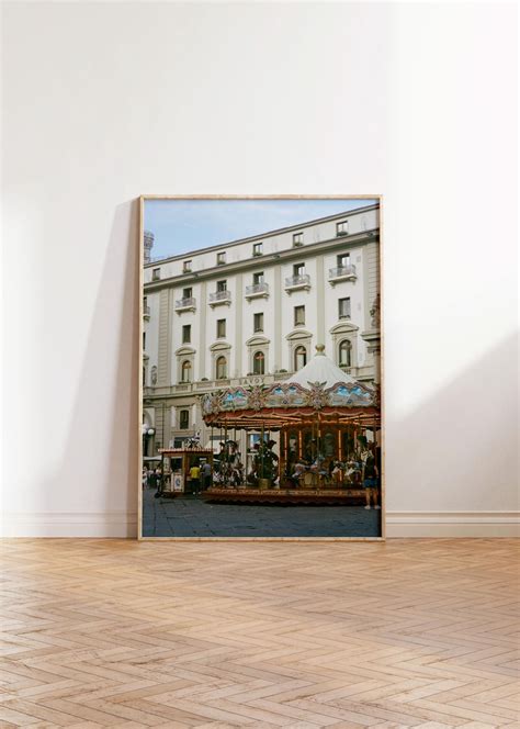 Florence Carousel Photograph Italy Travel Poster Digital Download Etsy