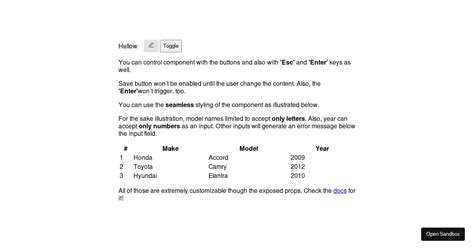 React Editable Title Examples Codesandbox