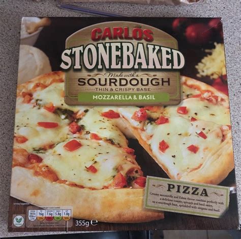 Mozzarella And Basil Pizza Carlos Stonebaked 355 G