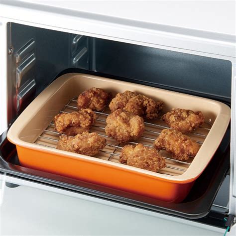 アイメディア トースタートレー 網付き 食洗機対応 電子レンジ対応 オーブントースター皿 （ 角型 トースター皿 オーブントレー 油切りバット