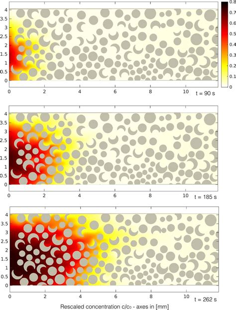 results of the tracer transport mixing experiment showing the