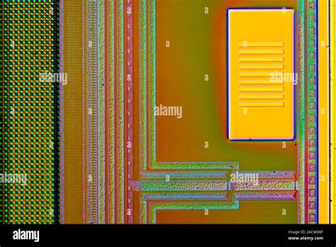 Ccd Camera Sensor Light Micrograph Showing The Surface Of A Ccd Sensor