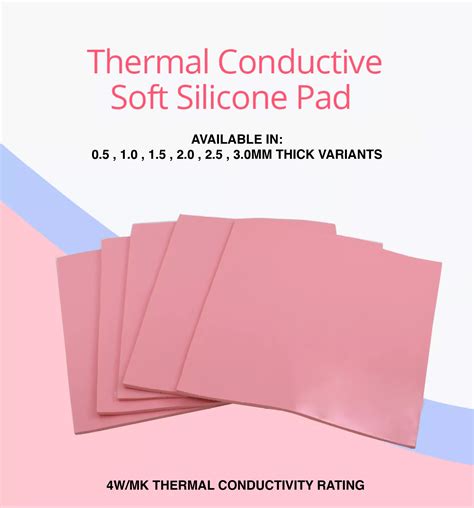 Good Quality Thermal Padsthermal Pads For Gpu Laptops 100x100mm 4wmk