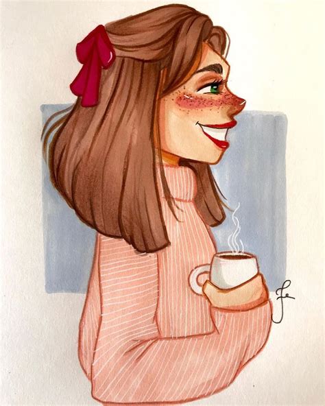 𝗳𝗲𝗳𝗲 𝗼𝗮𝗸 On Instagram Hot Chocolate 🍫 ️ Desenho Aquarela